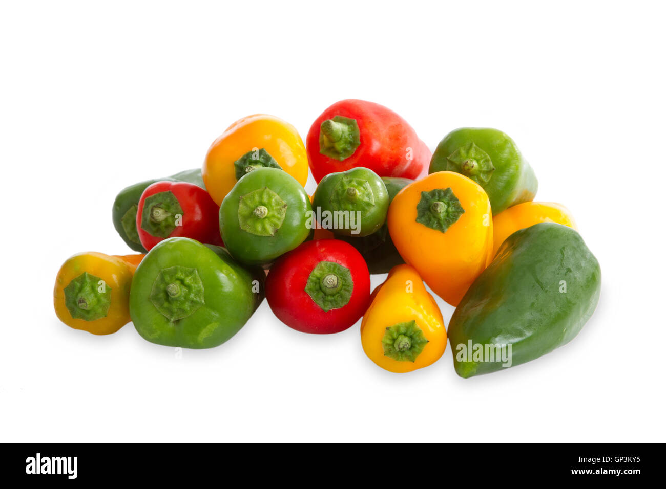 Colorful paprica isolated on white background Stock Photo - Alamy