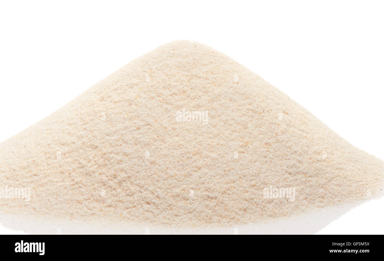 Pile of beach sand isolated on white background Stock Photo - Alamy