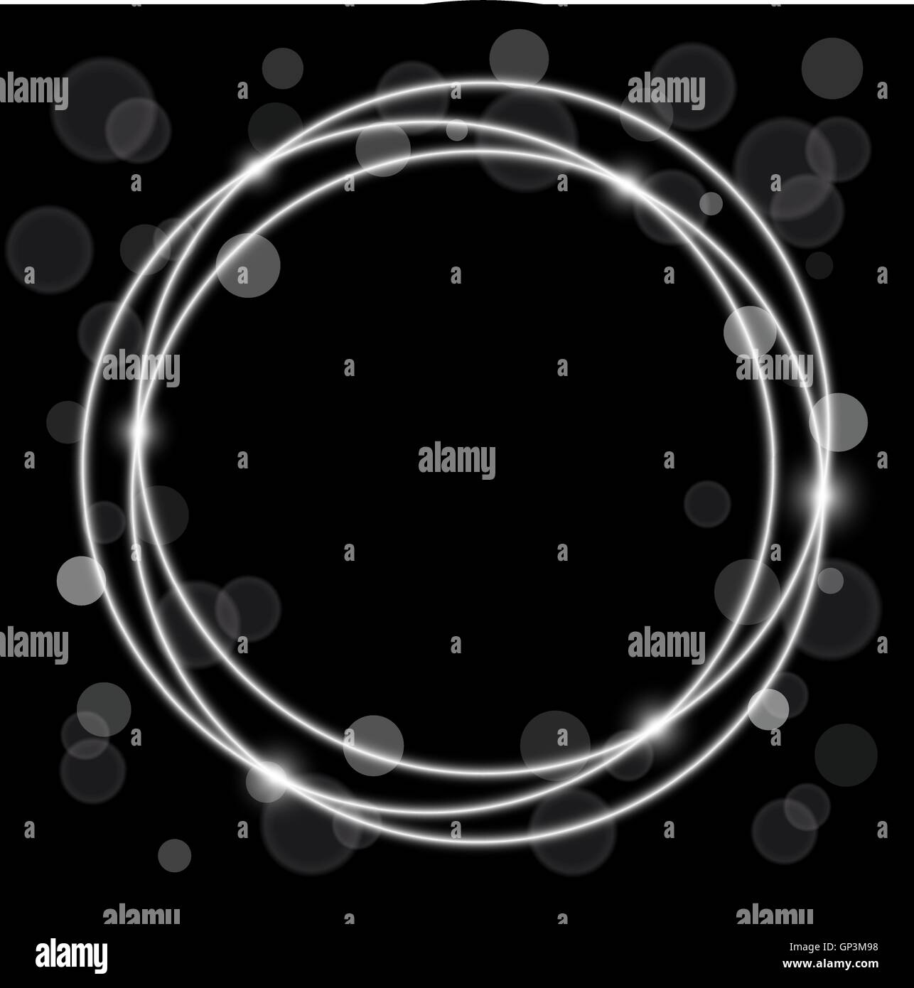 Round shiny frame background. Magic lights Stock Vector Image & Art - Alamy