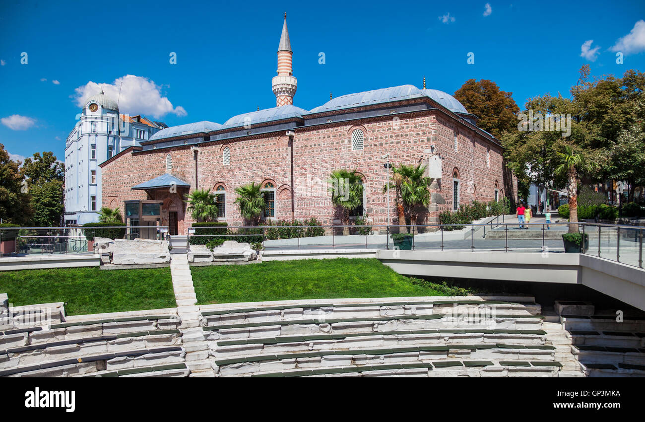 Dzhumaya, Djumaya Mosque or Cuma Camii in turkish, downtown Plovdiv ...