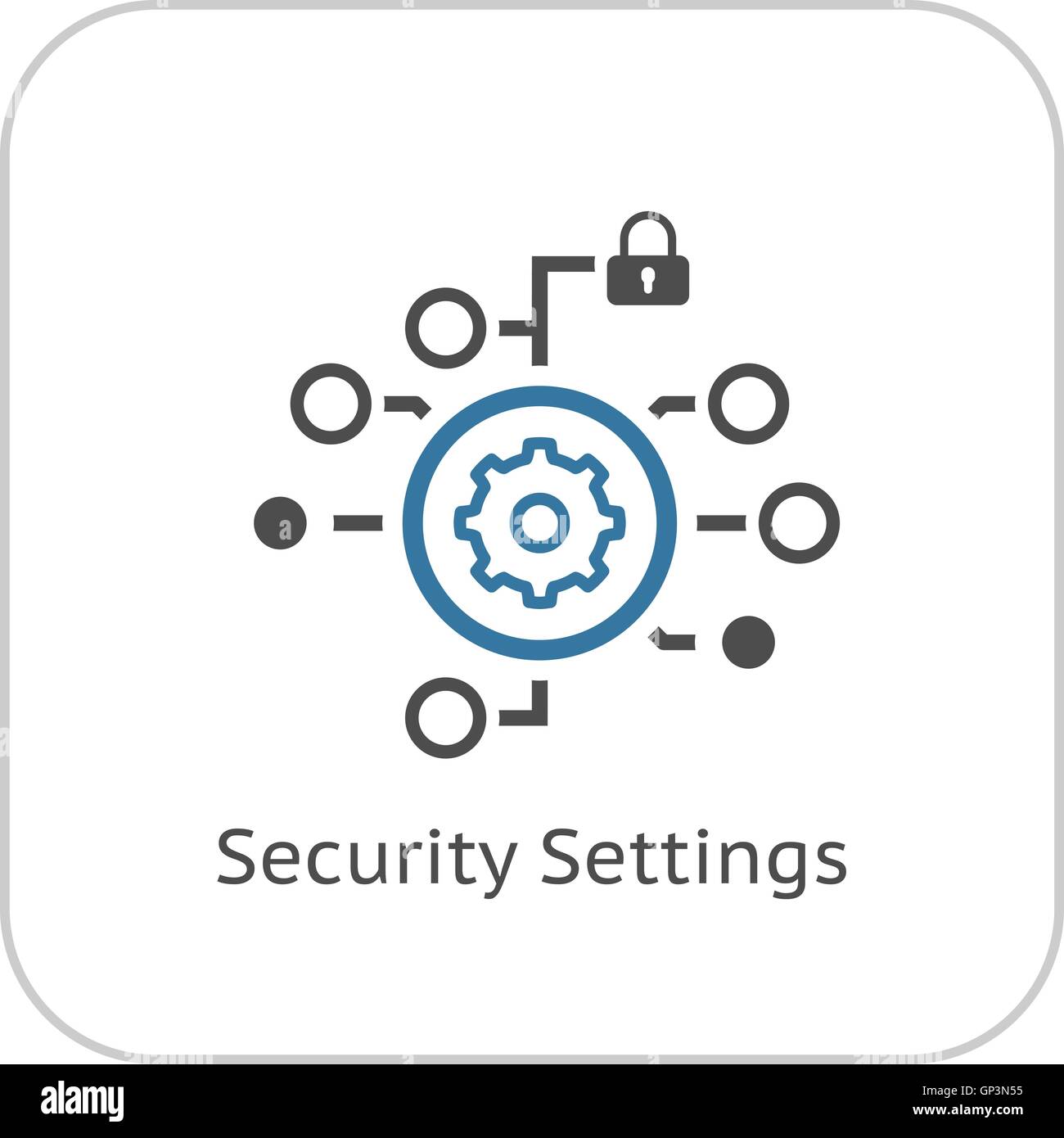 Security Settings Icon. Flat Design Stock Vector Image & Art - Alamy