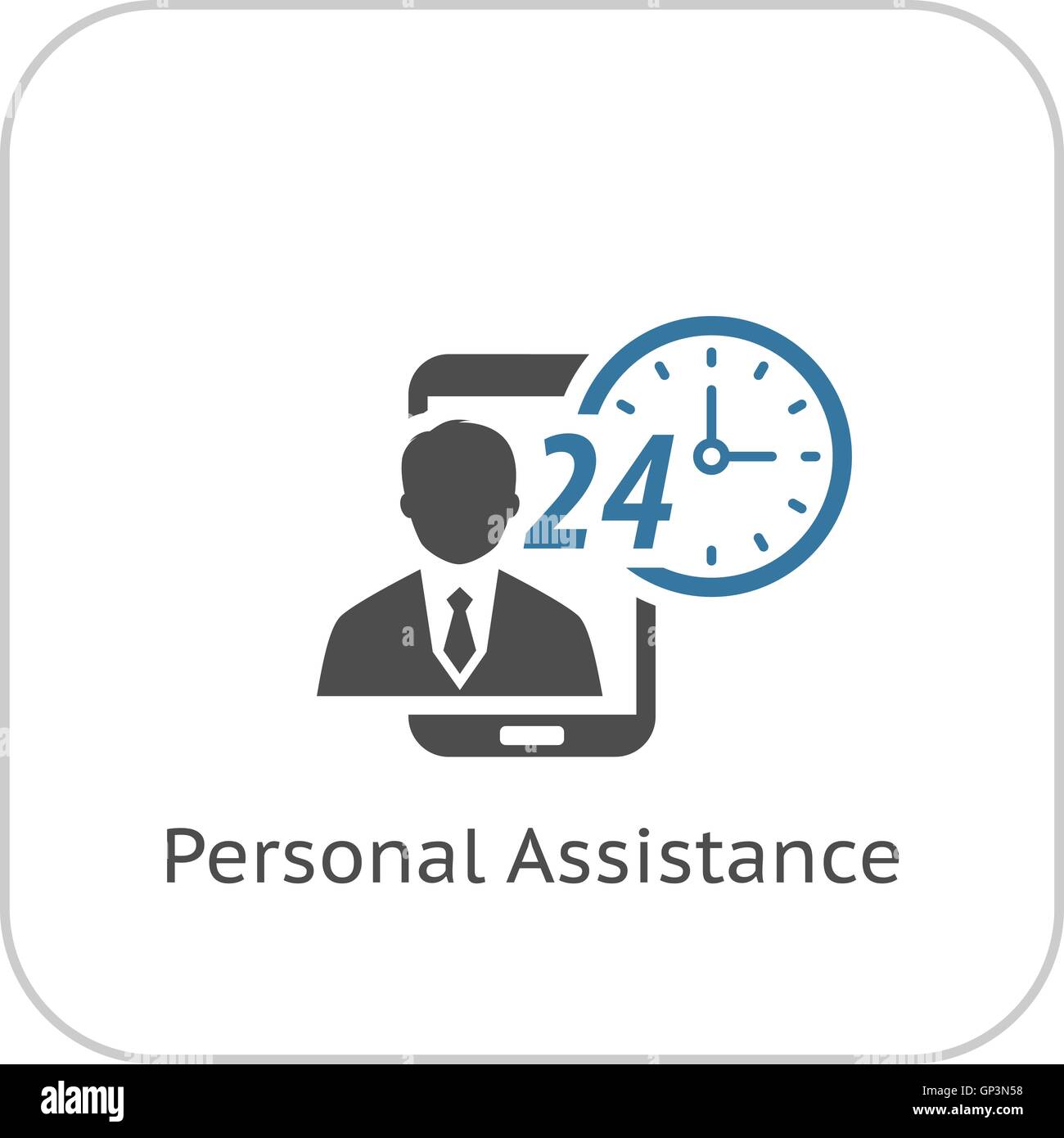 Personal Assistance Icon. Flat Design Stock Vector Image & Art - Alamy