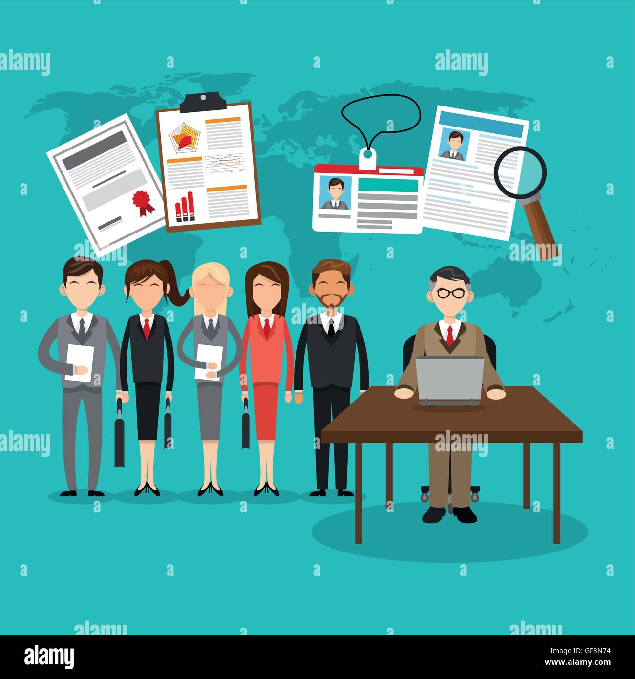 human resources employee design Stock Vector Image & Art - Alamy