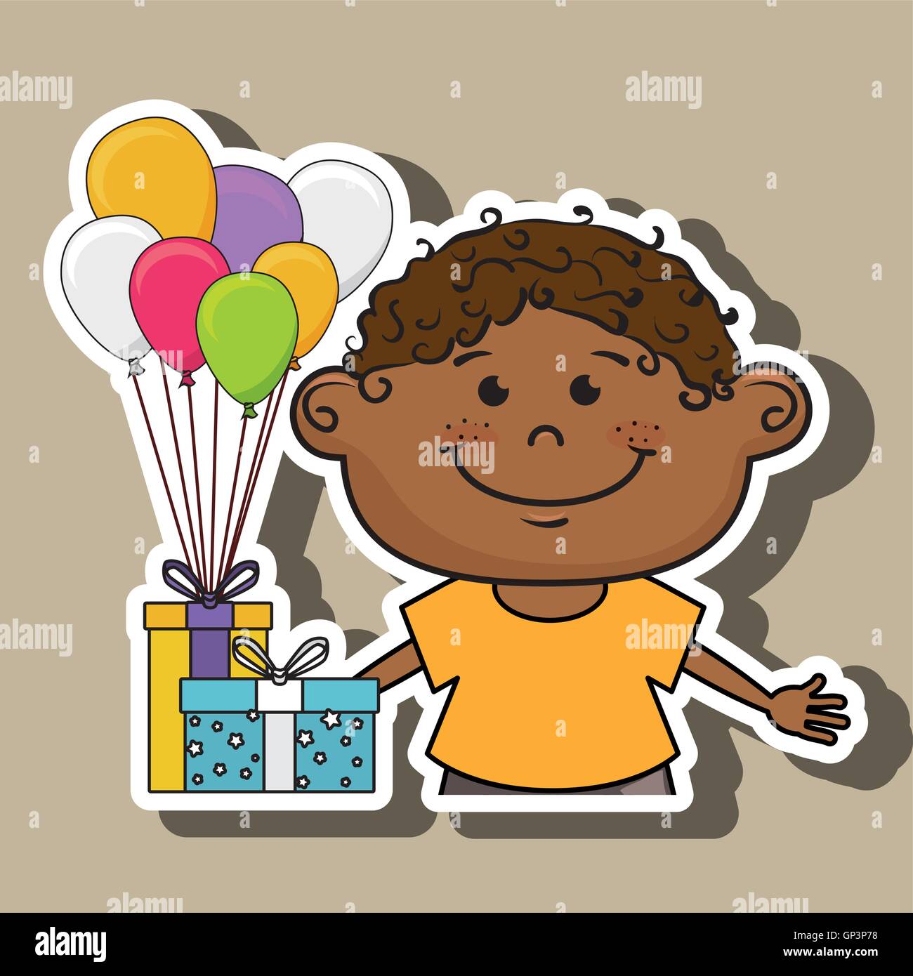 boy balloons gifts Stock Vector Image & Art - Alamy