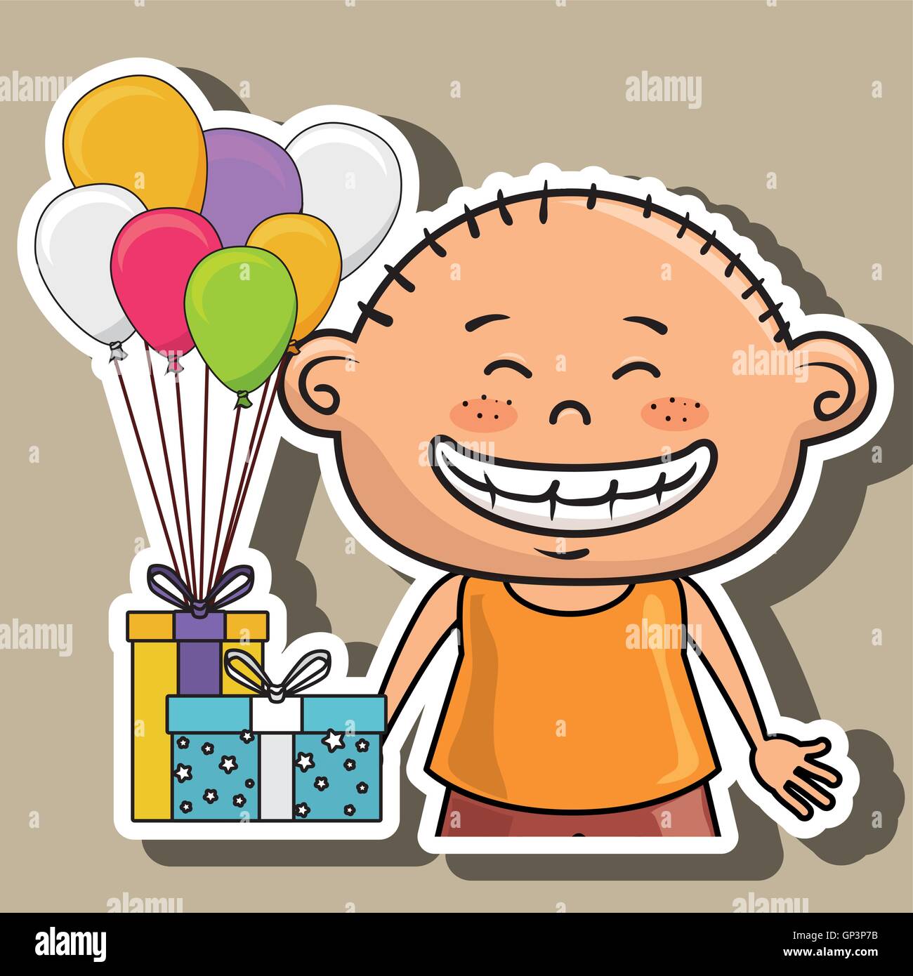 boy balloons gifts Stock Vector Image & Art - Alamy