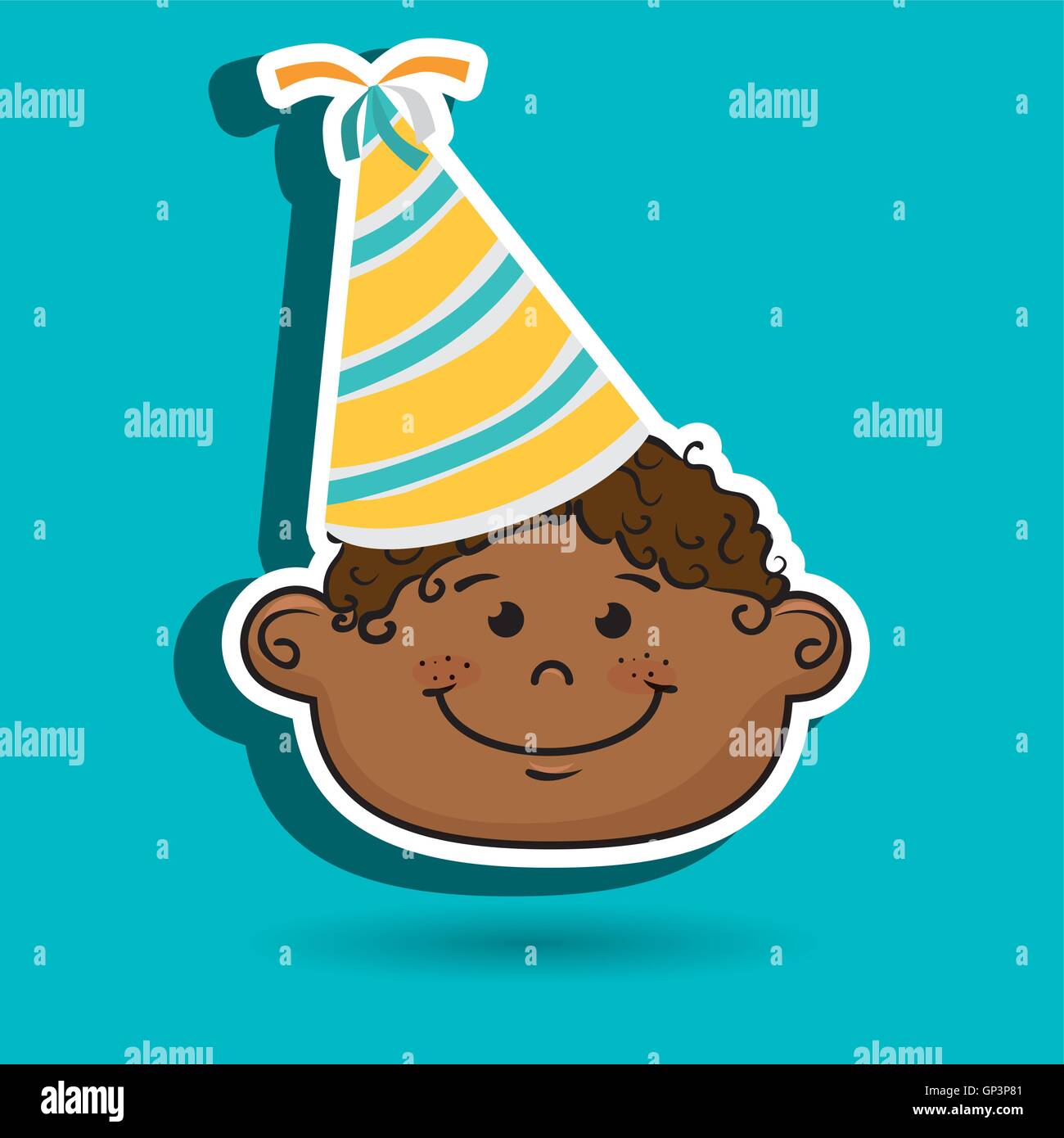 boy party hat cartoon Stock Vector Image & Art - Alamy