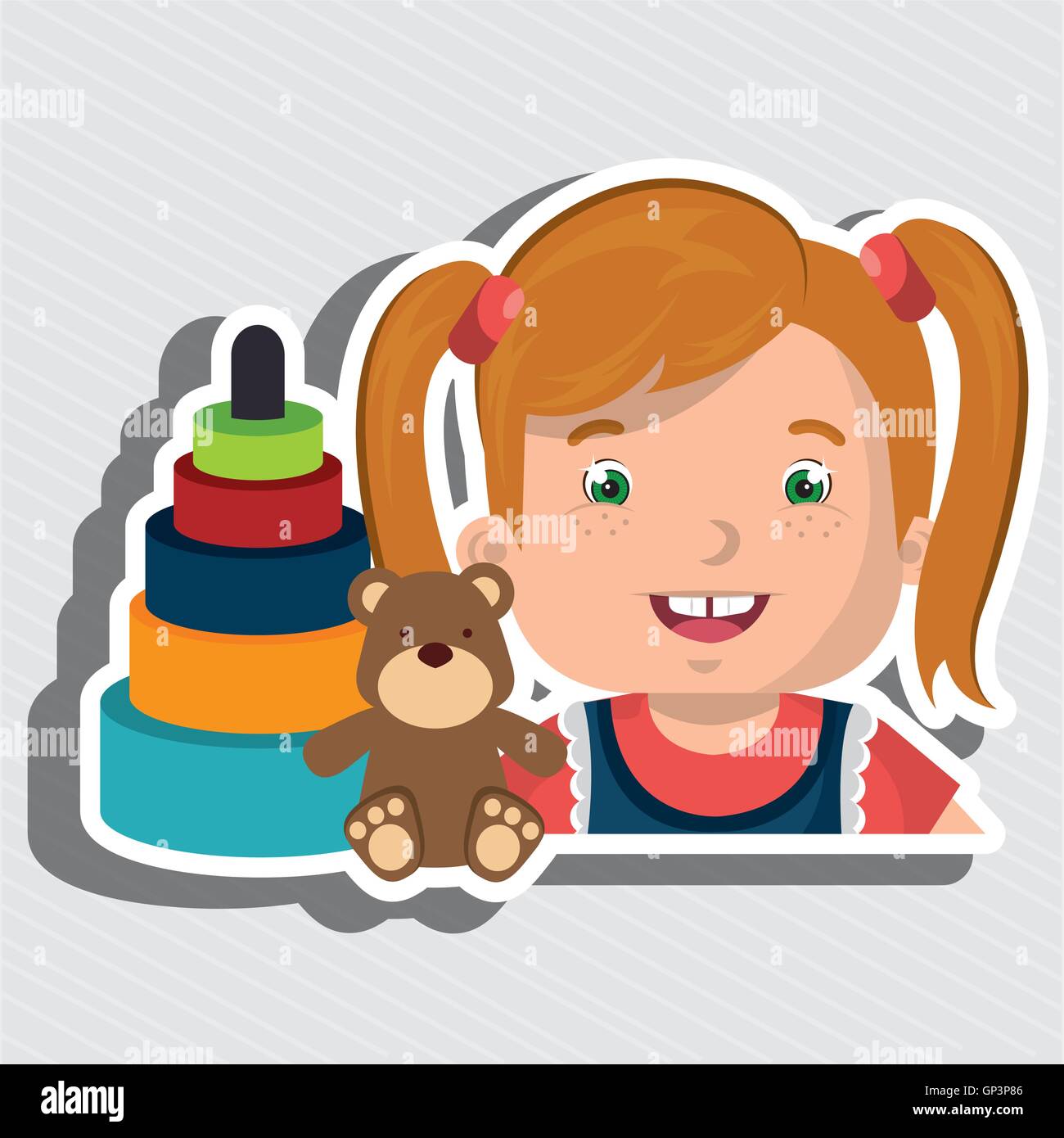 girl toys cartoon Stock Vector Image & Art - Alamy