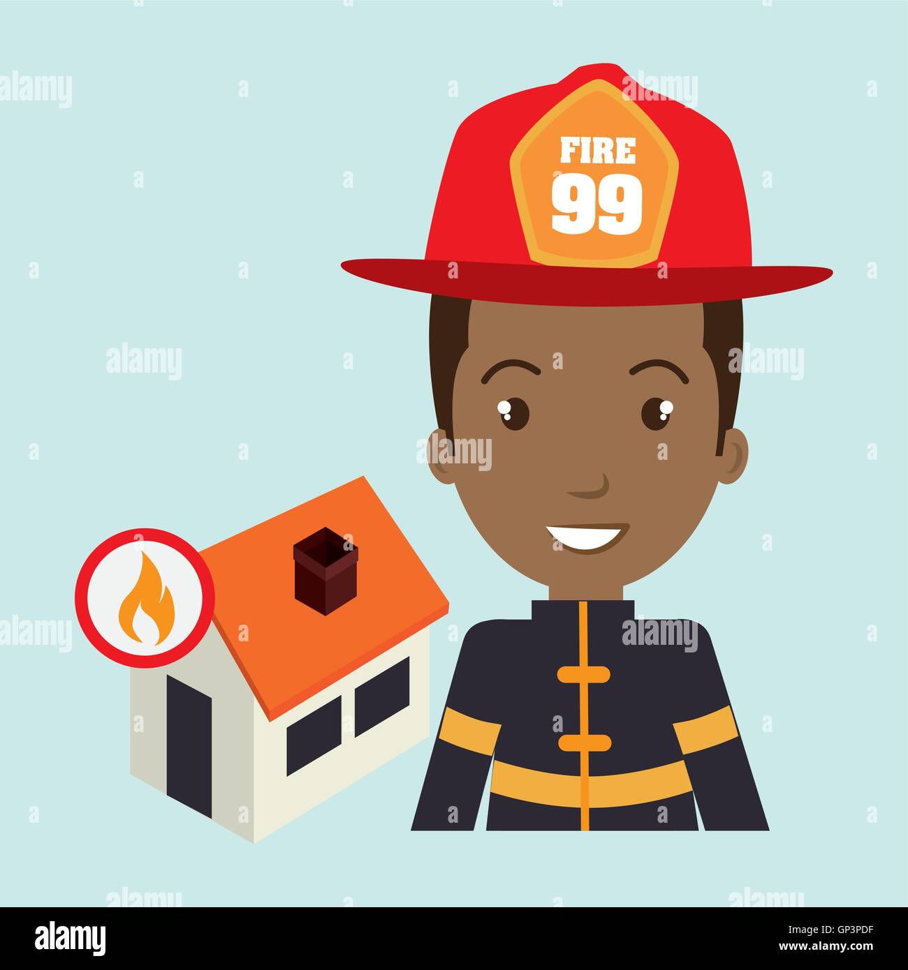 Man Ladder House Exterior Stock Vector Images - Alamy