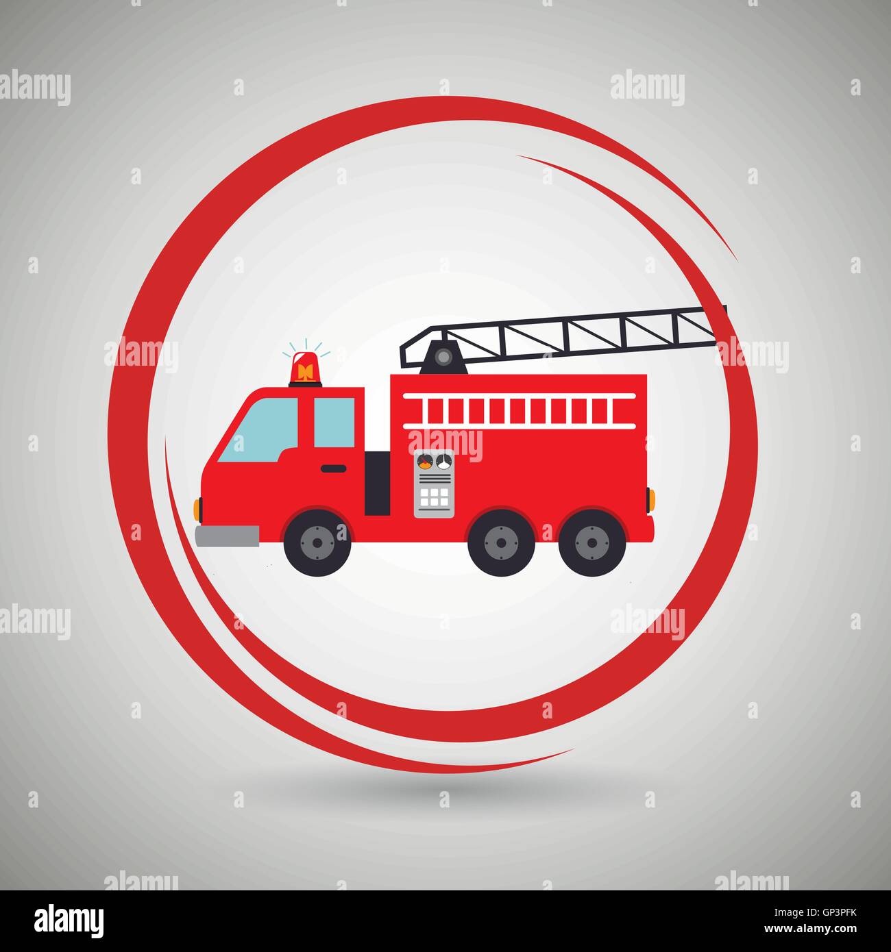 Firefighting and rescue station with rescue vehicle Stock Vector Images ...