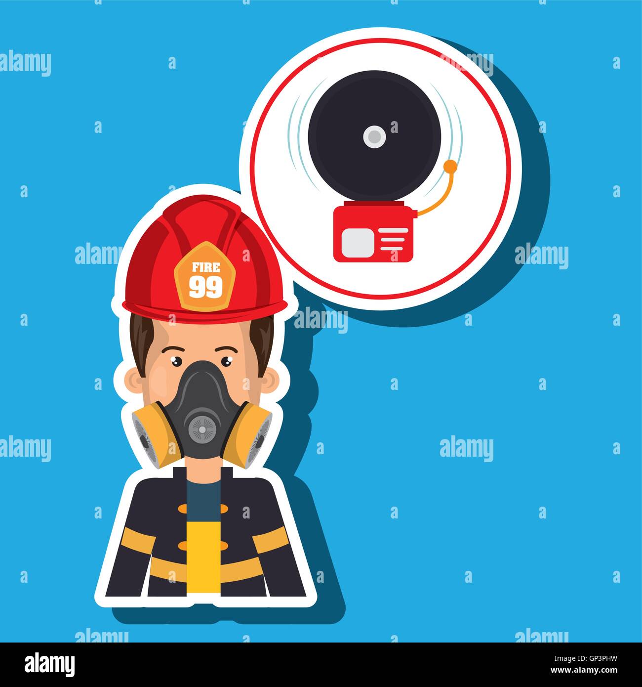 man fire alarm Stock Vector Image & Art - Alamy