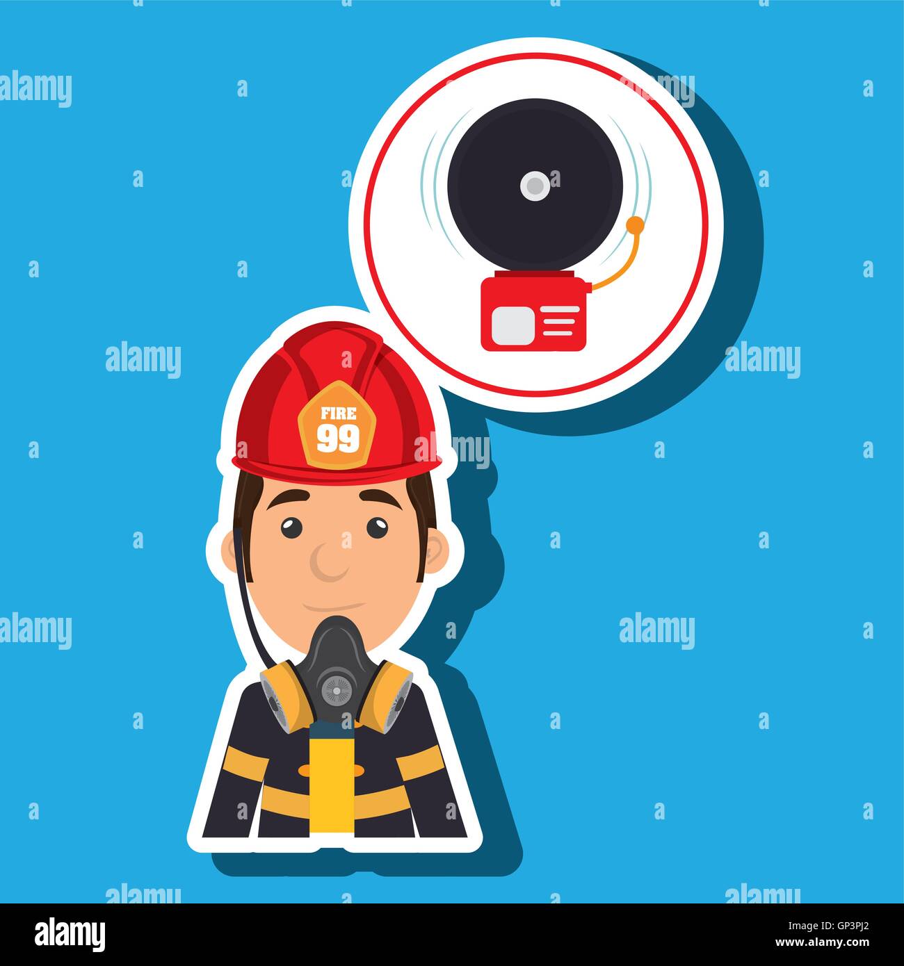 man fire alarm Stock Vector Image & Art - Alamy