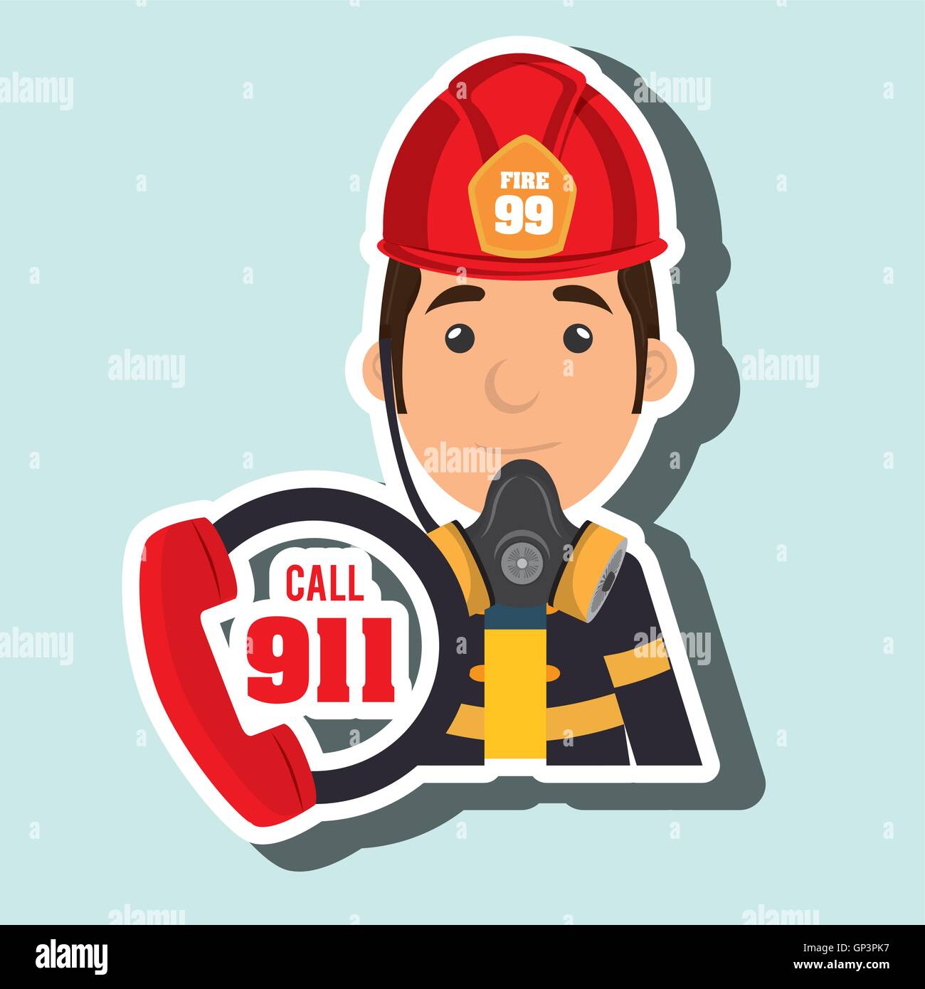 man firefighter mask helmet Stock Vector Image & Art - Alamy