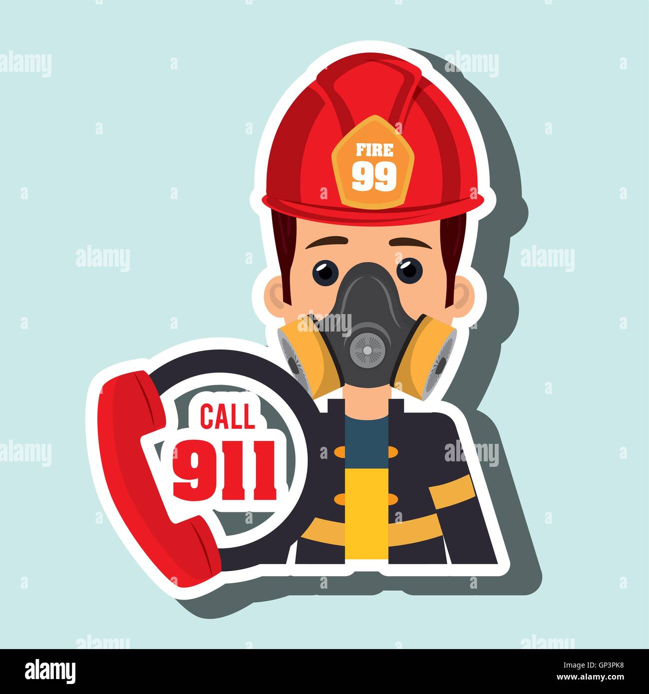 man firefighter mask helmet Stock Vector Image & Art - Alamy