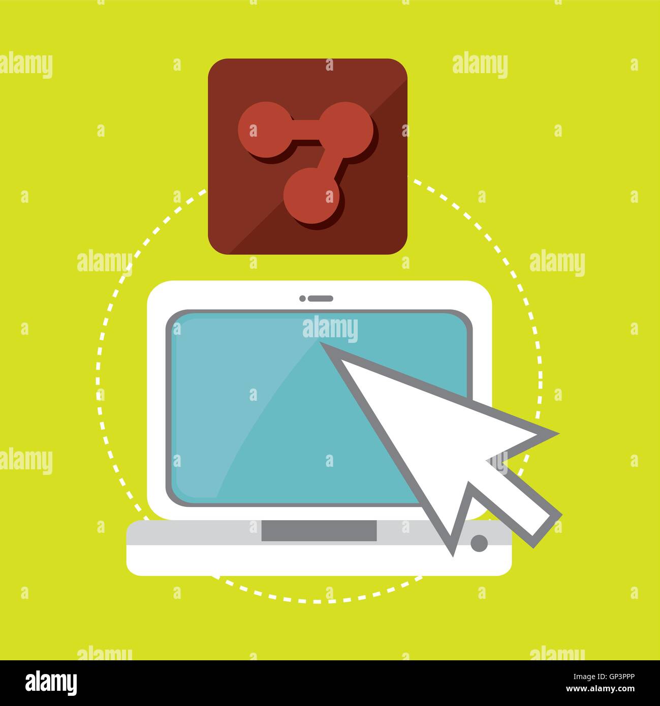 laptop arrow app icon Stock Vector Image & Art - Alamy