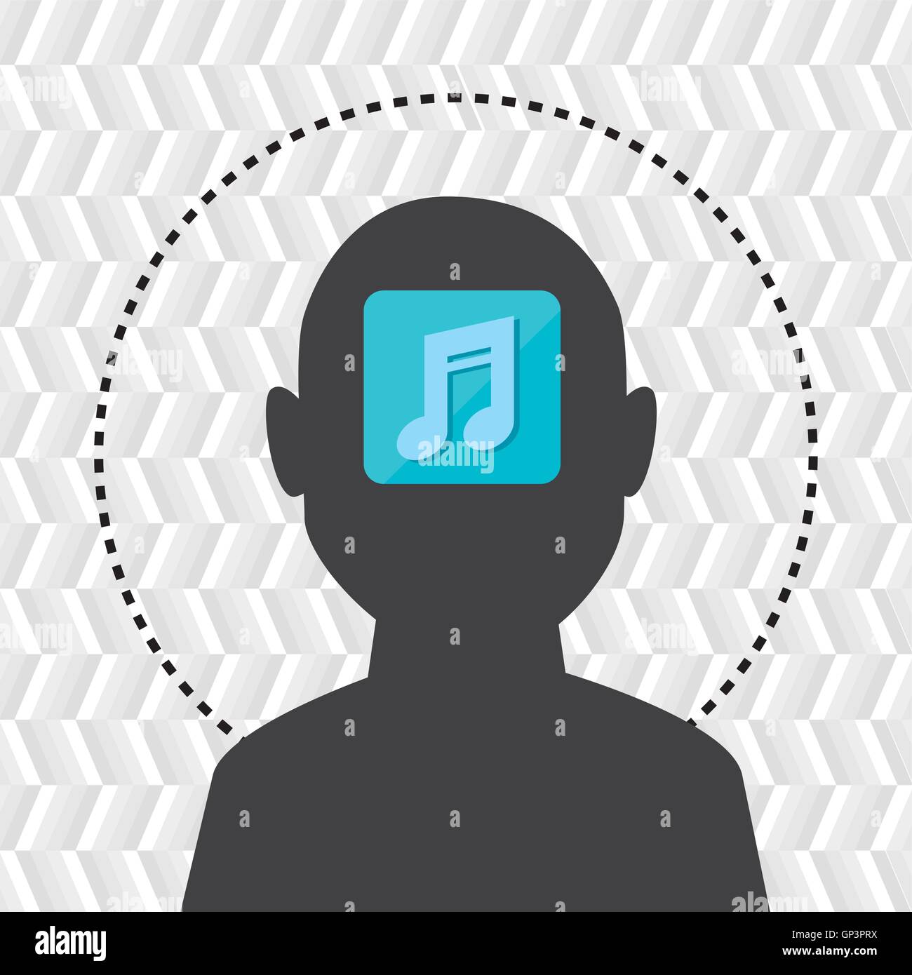 silhouette music note icon Stock Vector Image & Art - Alamy
