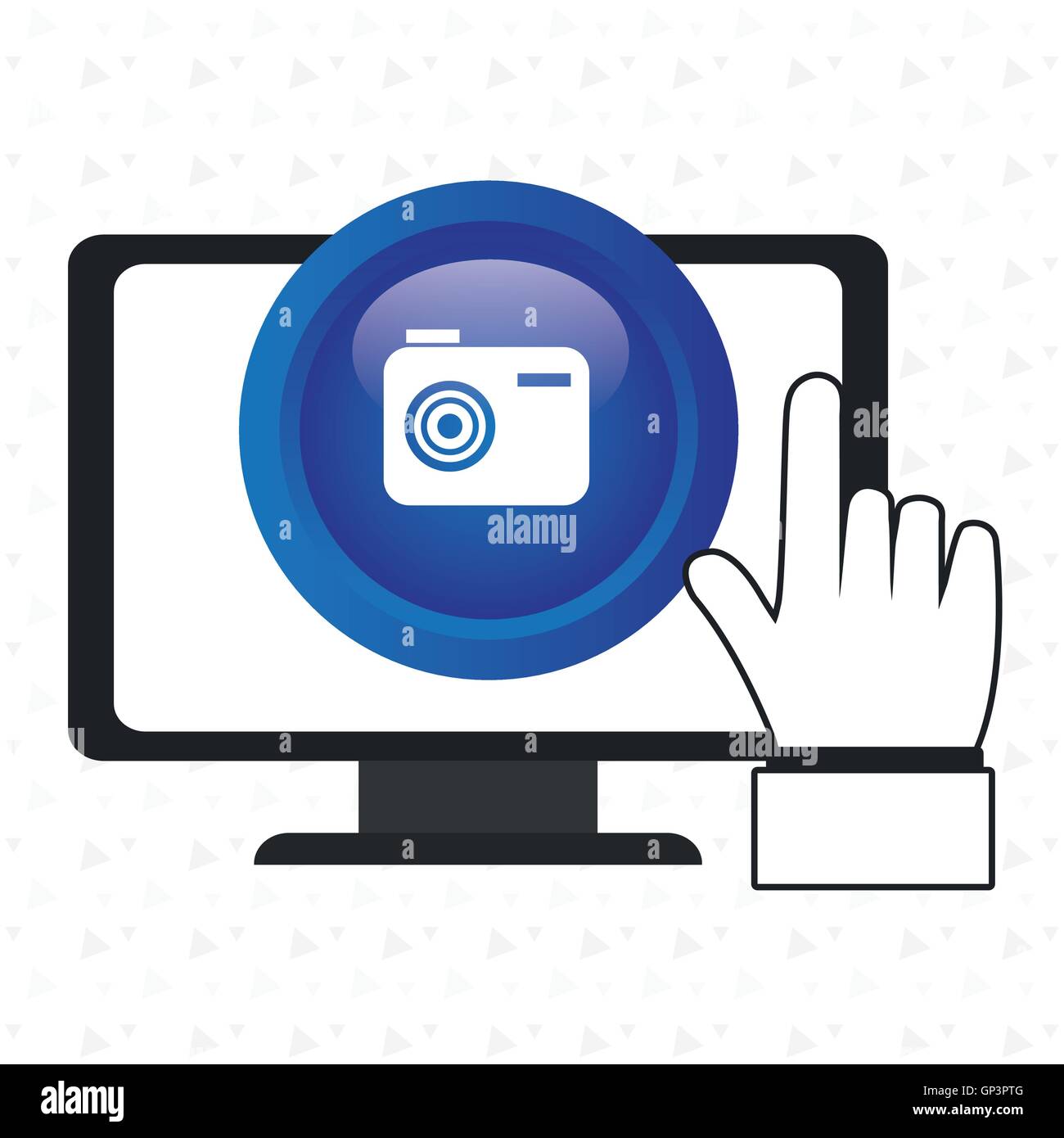 laptop camera hand icon Stock Vector Image & Art - Alamy