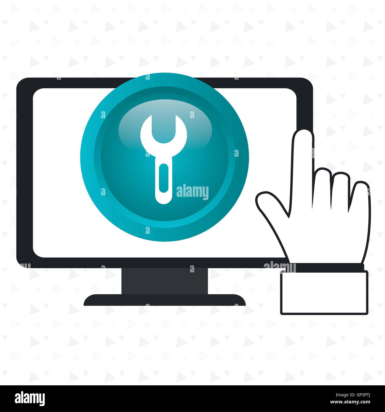 laptop key hand icon Stock Vector Image & Art - Alamy