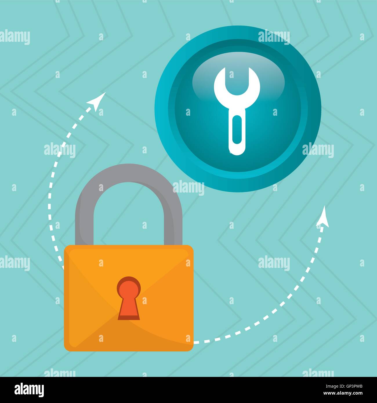 padlock key hand icon Stock Vector Image & Art - Alamy