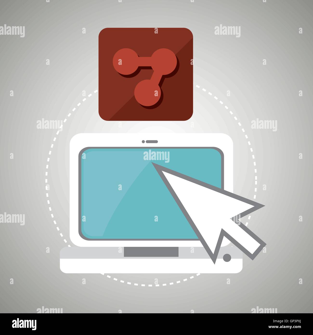 laptop arrow app icon Stock Vector Image & Art - Alamy