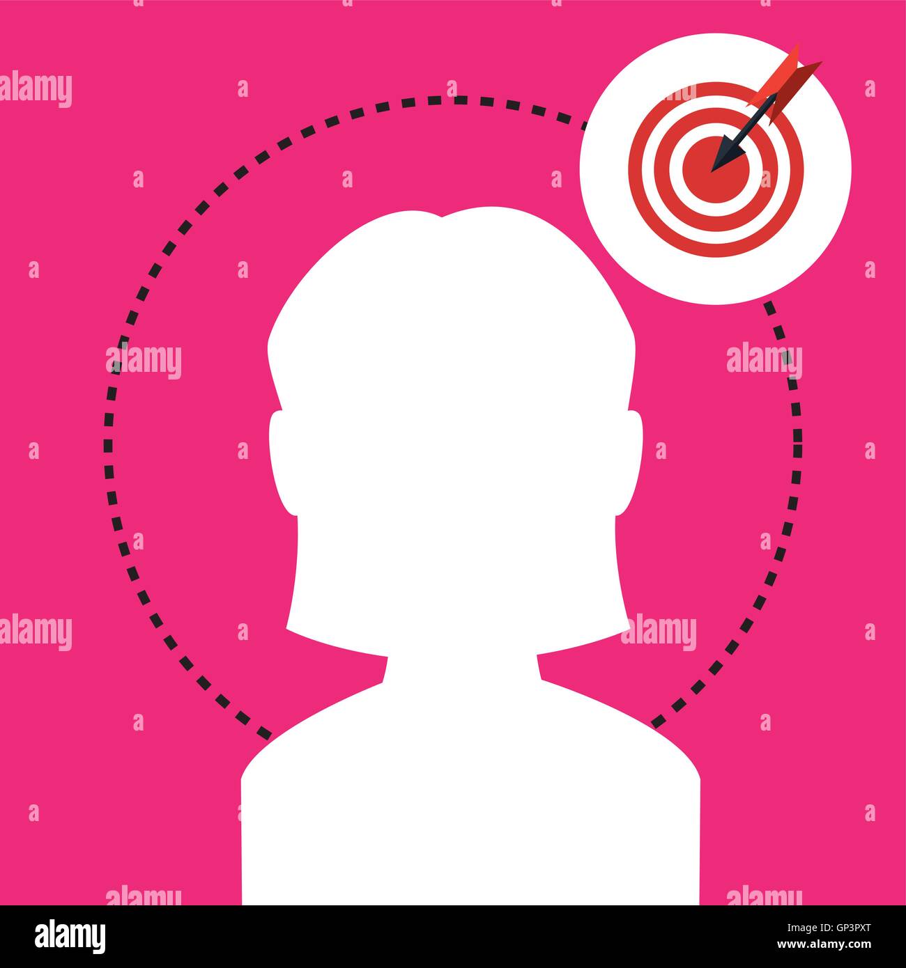 silhouette woman target eps10 Stock Vector Image & Art - Alamy