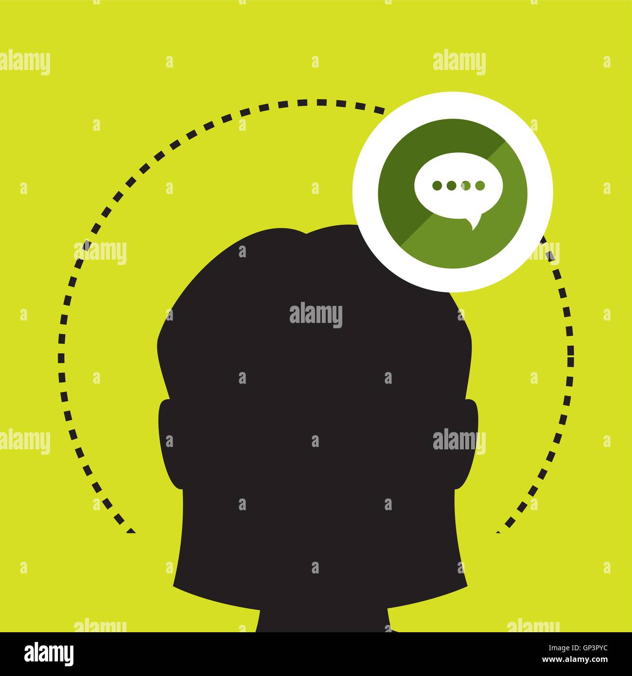 silhouette chat message icon Stock Vector Image & Art - Alamy