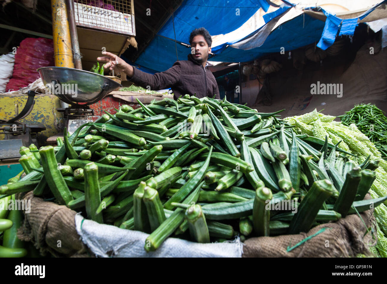 Vegetable Market (DevrajaMarket) in Mysore, Karnataka, India Stock ...