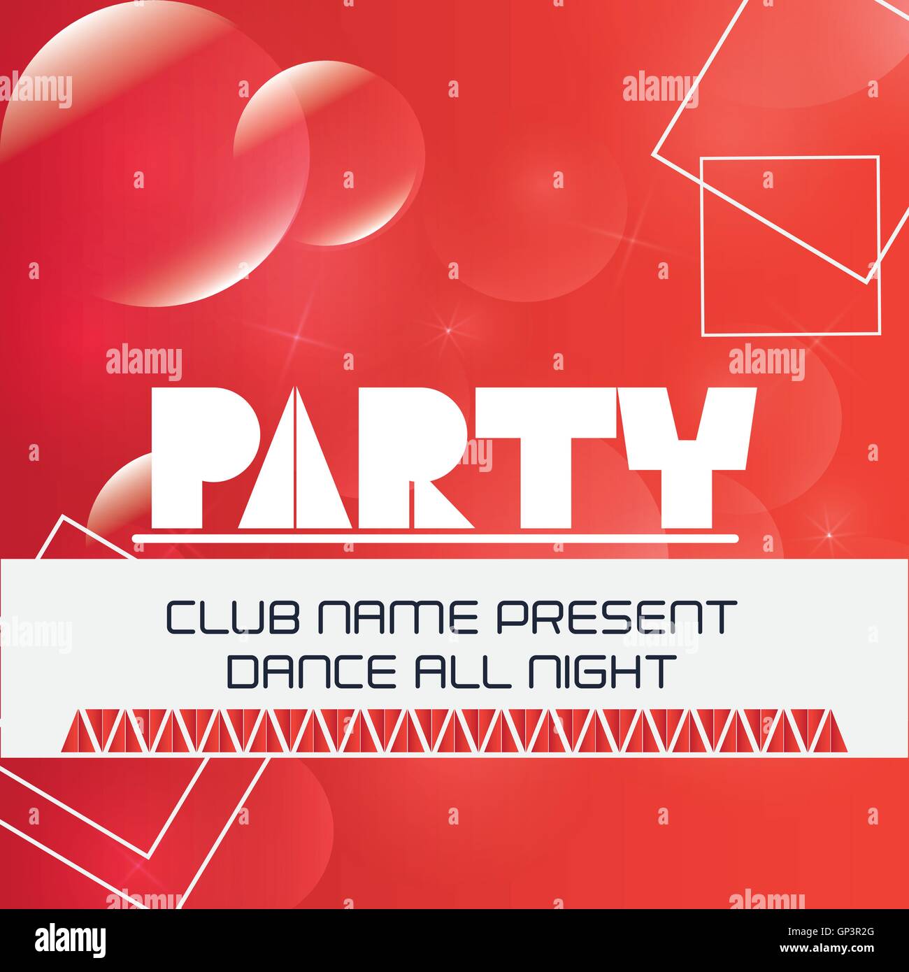 party advertising card design Stock Vector Image & Art - Alamy
