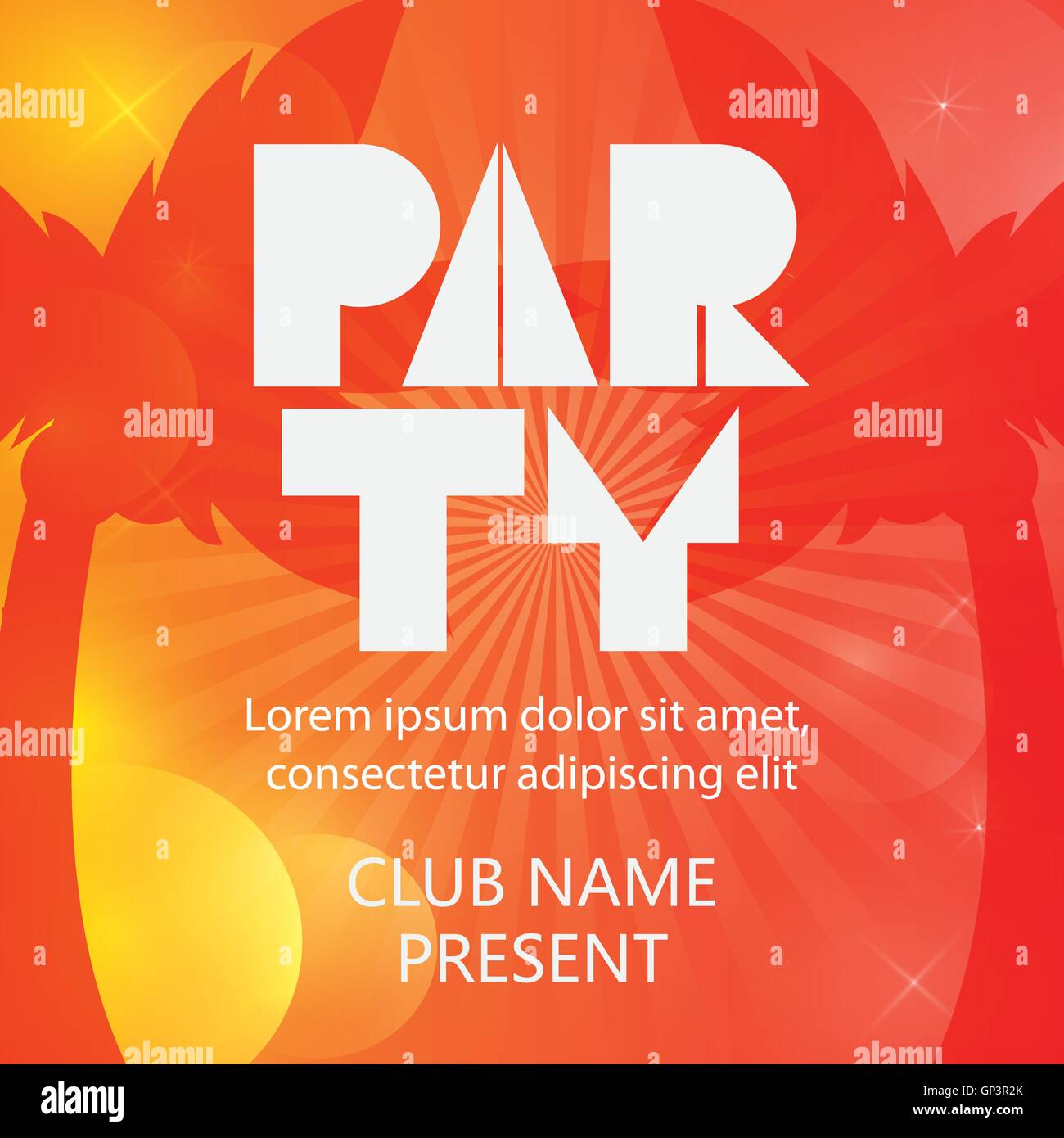 party advertising card design Stock Vector Image & Art - Alamy