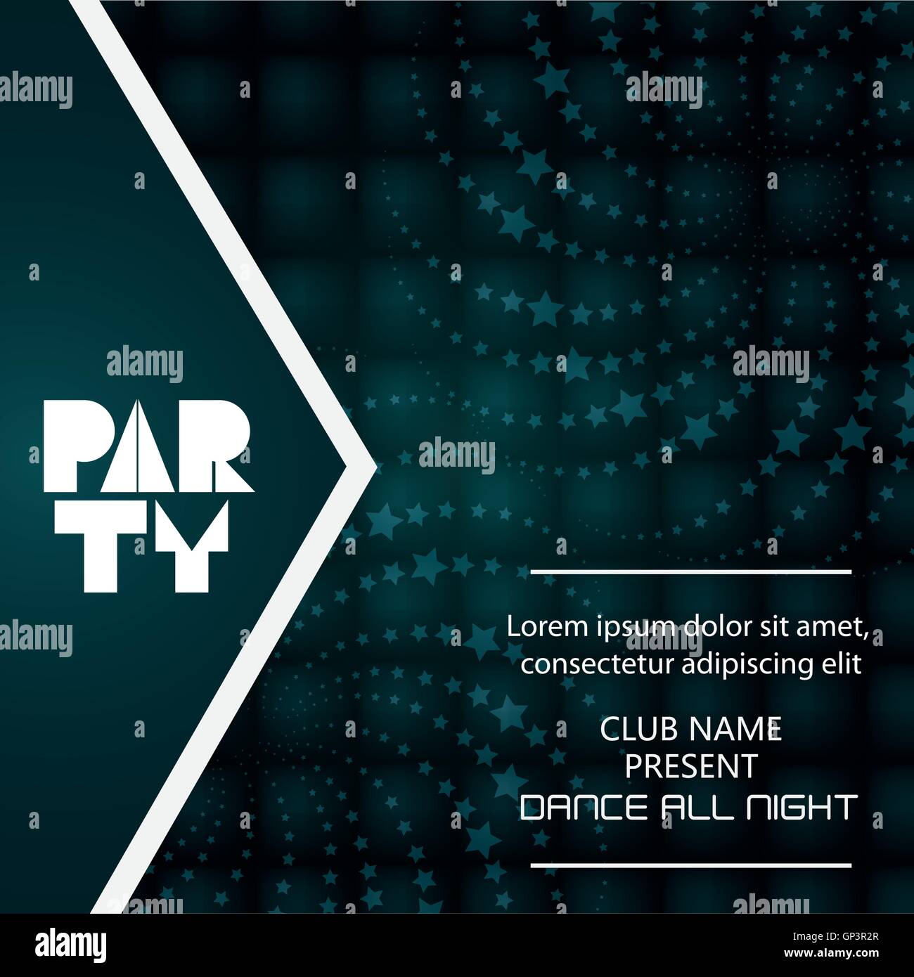 party advertising card design Stock Vector Image & Art - Alamy