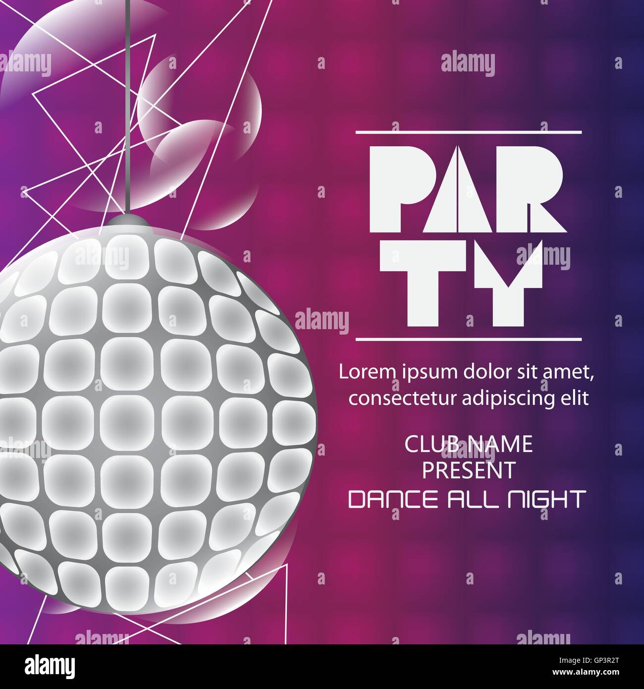 party advertising card design Stock Vector Image & Art - Alamy