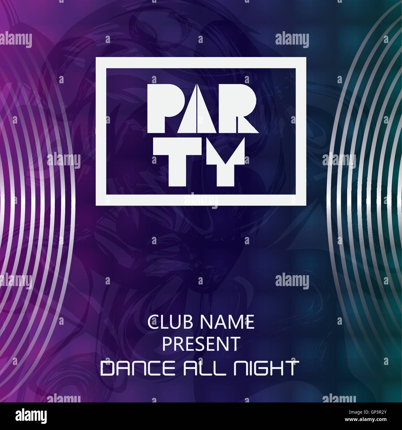 party advertising card design Stock Vector Image & Art - Alamy