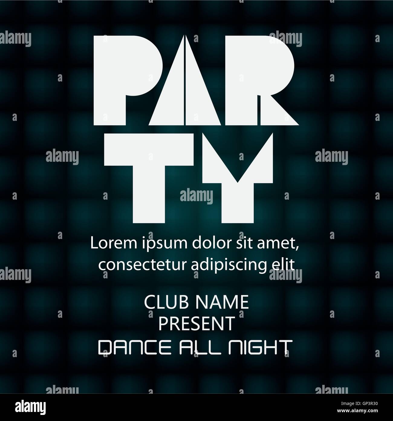 party advertising card design Stock Vector Image & Art - Alamy