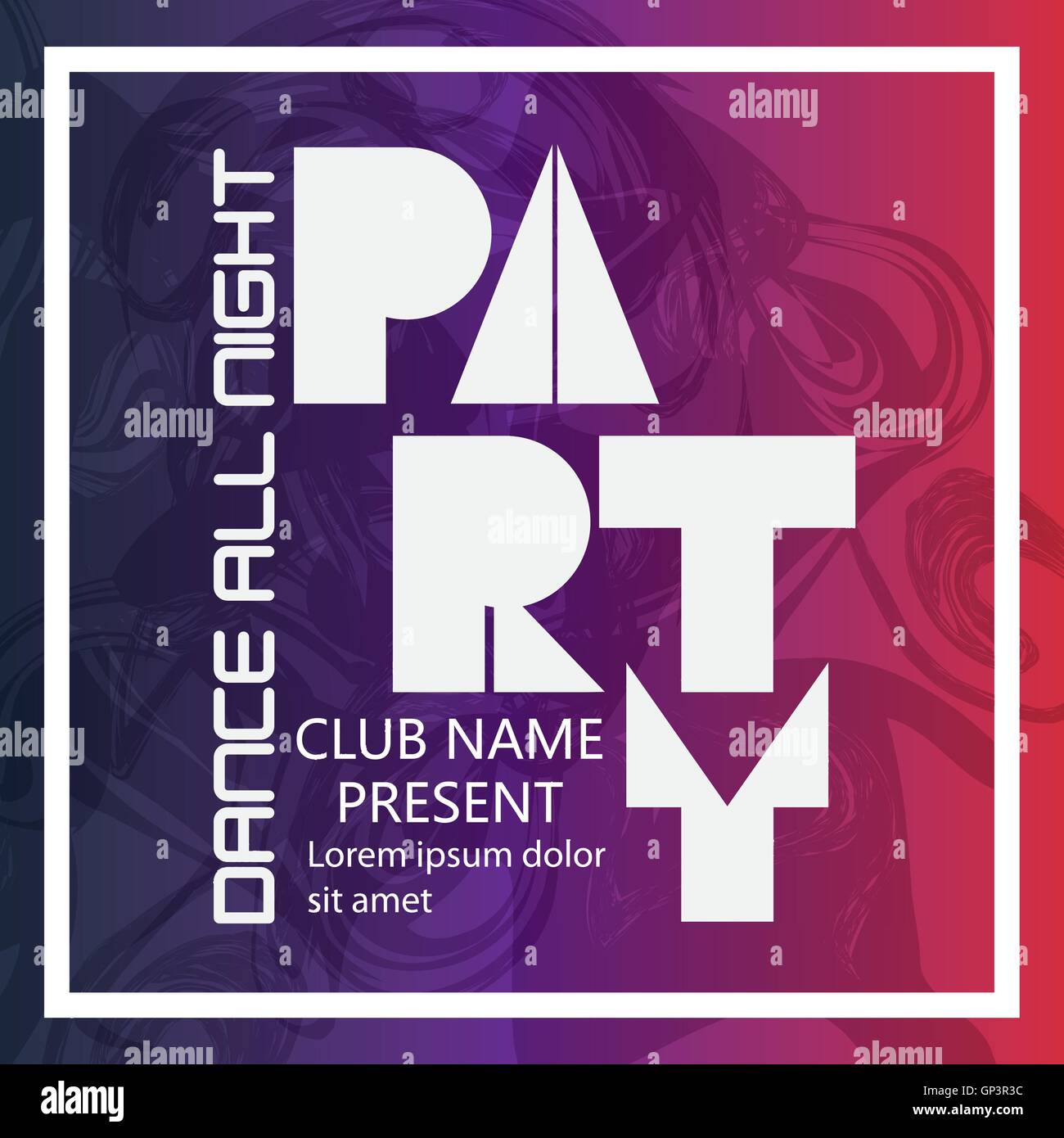 party advertising card design Stock Vector Image & Art - Alamy