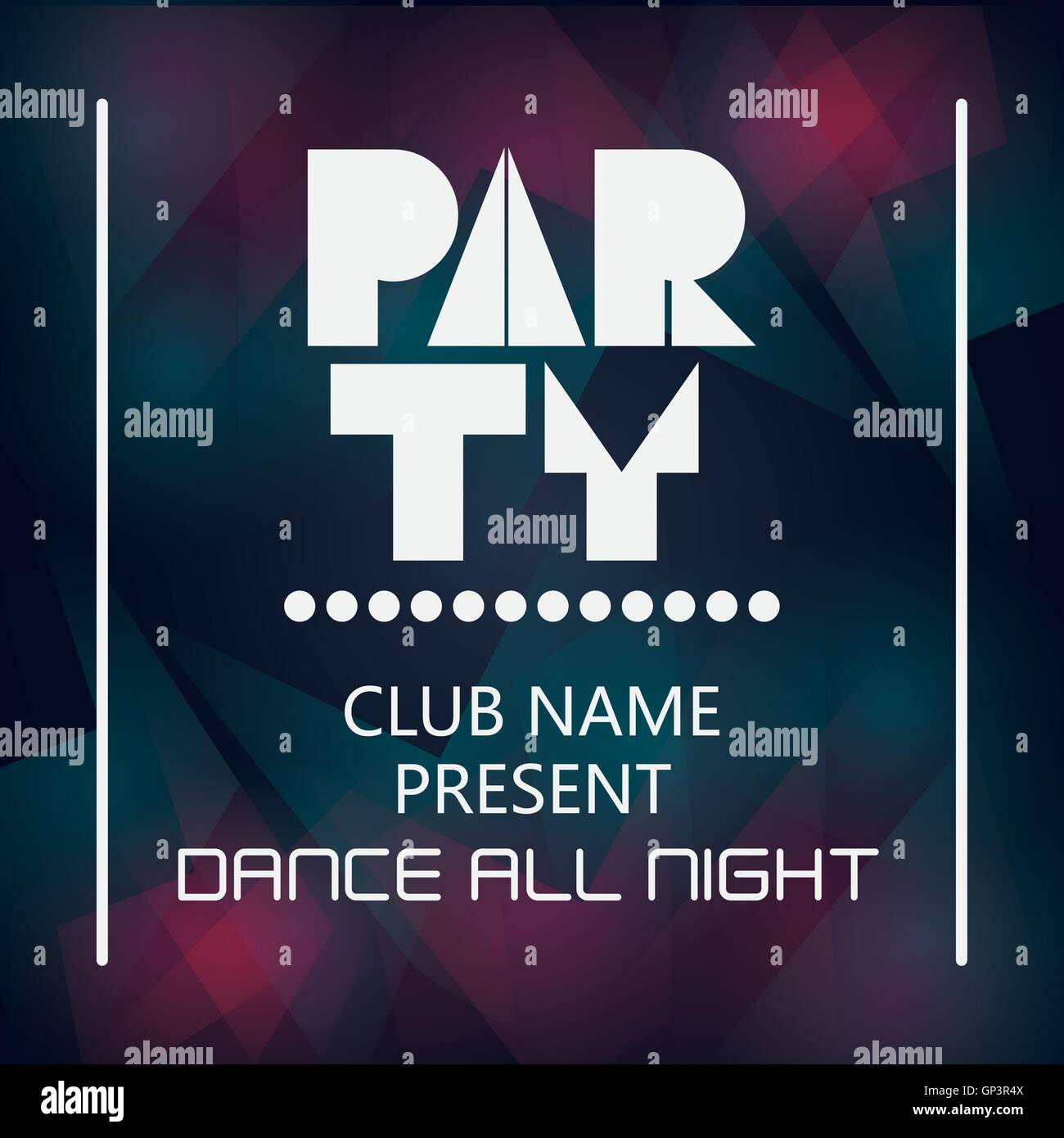 party advertising card design Stock Vector Image & Art - Alamy