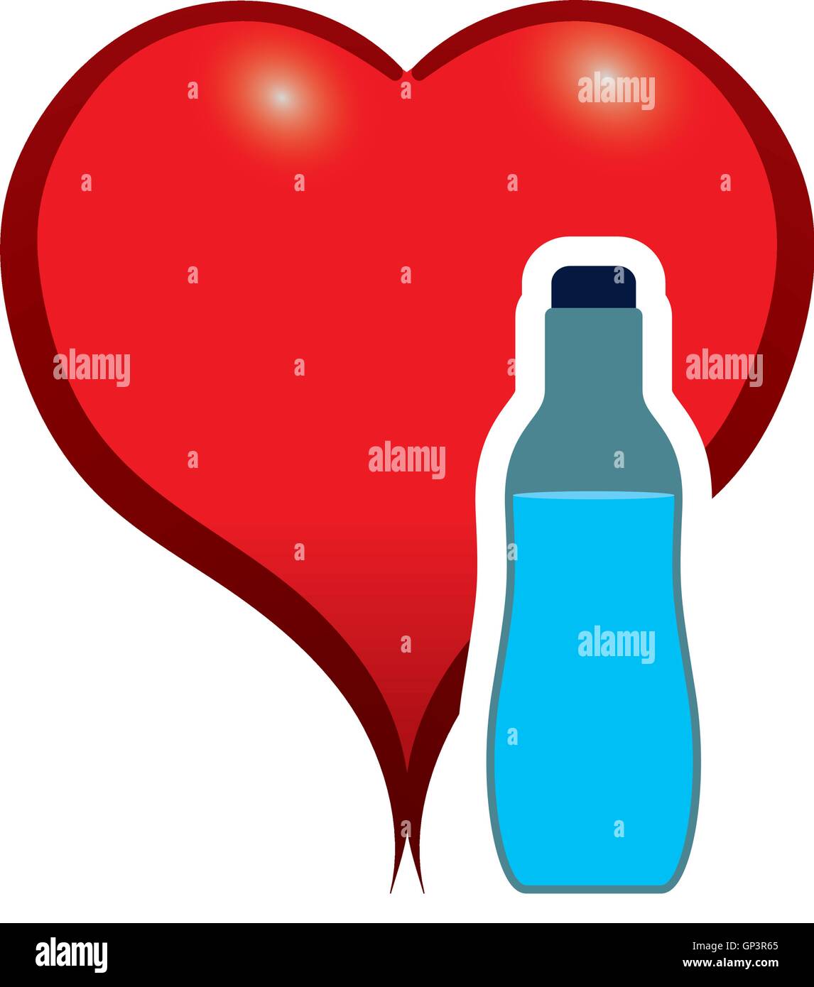 water heart drink design Stock Vector Image & Art - Alamy