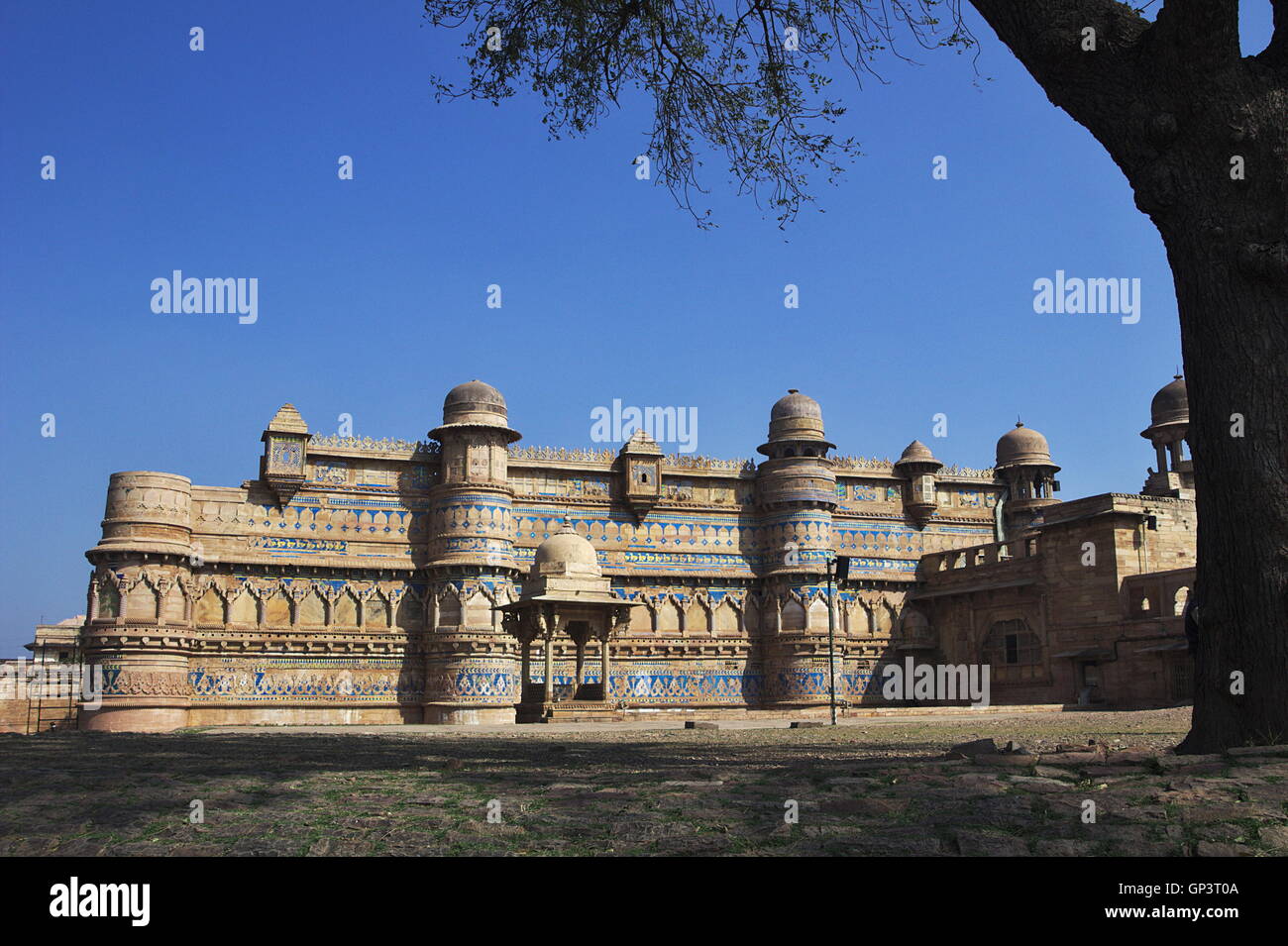 Framed view of picturesque Gwalior Fort in Gwalior, Madhya Pradesh ...