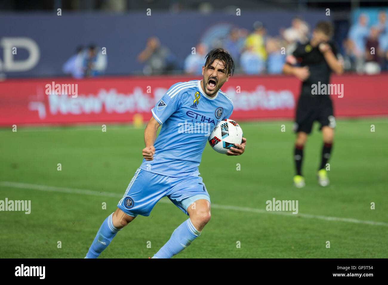 New York, United States. 01st Sep, 2016. David Villa (7) of NYC FC ...
