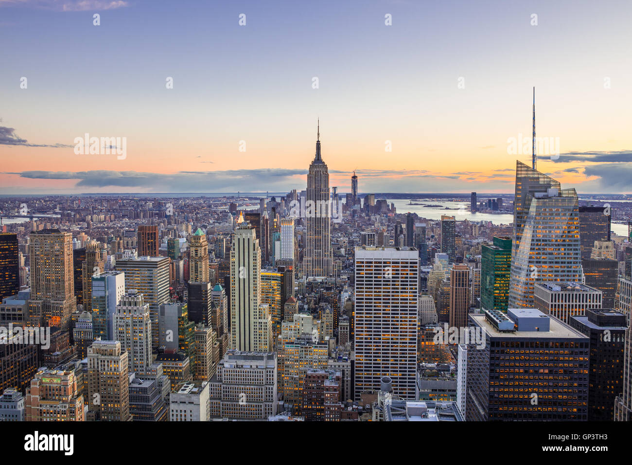 Manhattan Sunset, New York City Stock Photo - Alamy