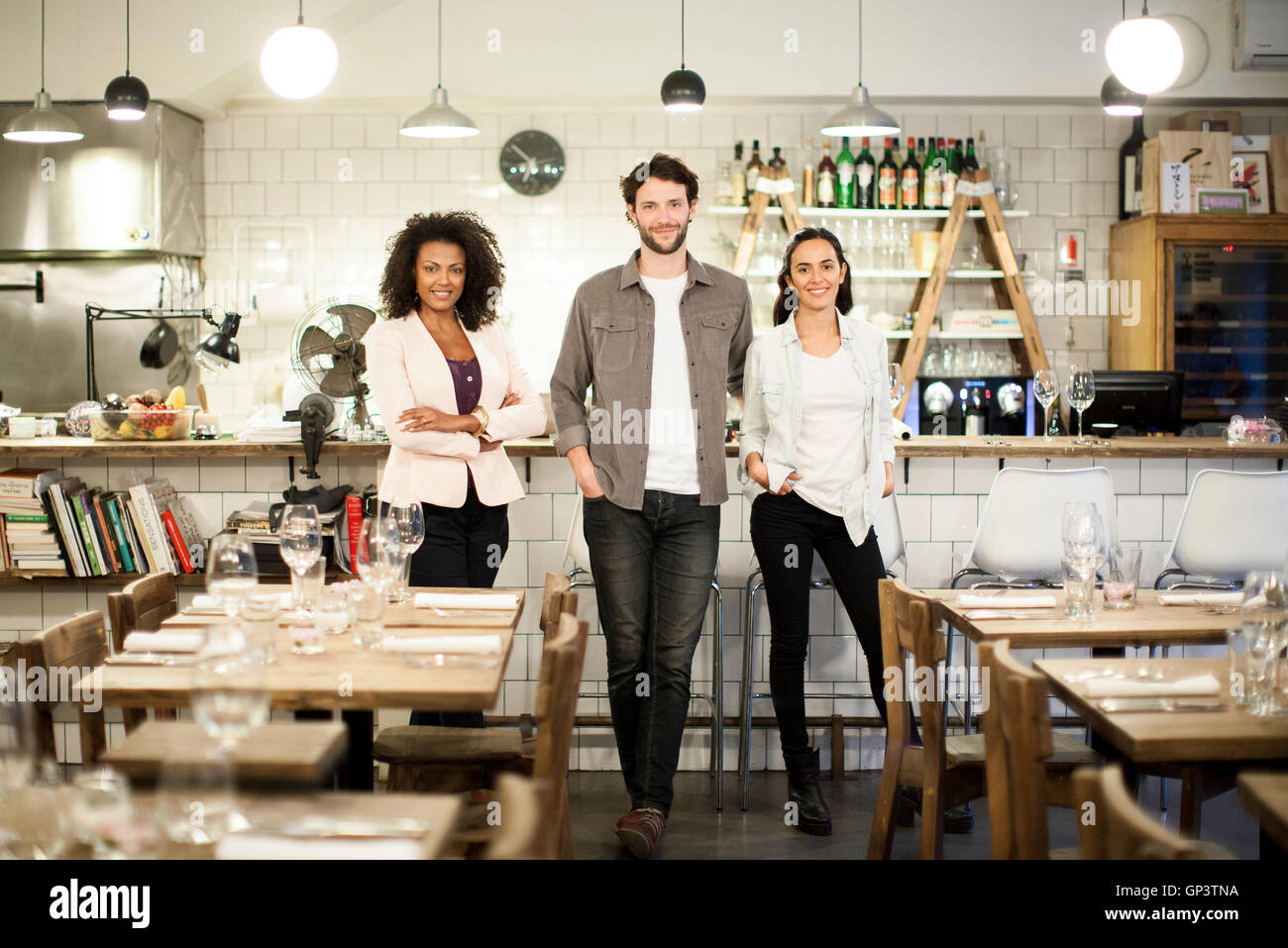 Restaurant business partners, portrait Stock Photo - Alamy
