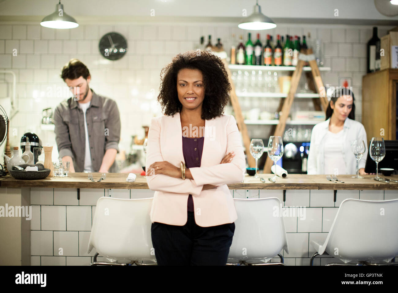 Restaurant owner, portrait Stock Photo - Alamy