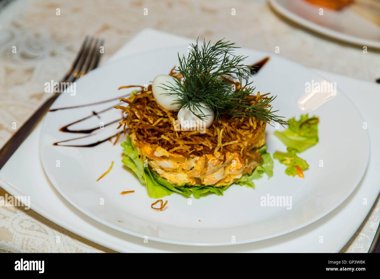 Dish in restaurant Stock Photo - Alamy