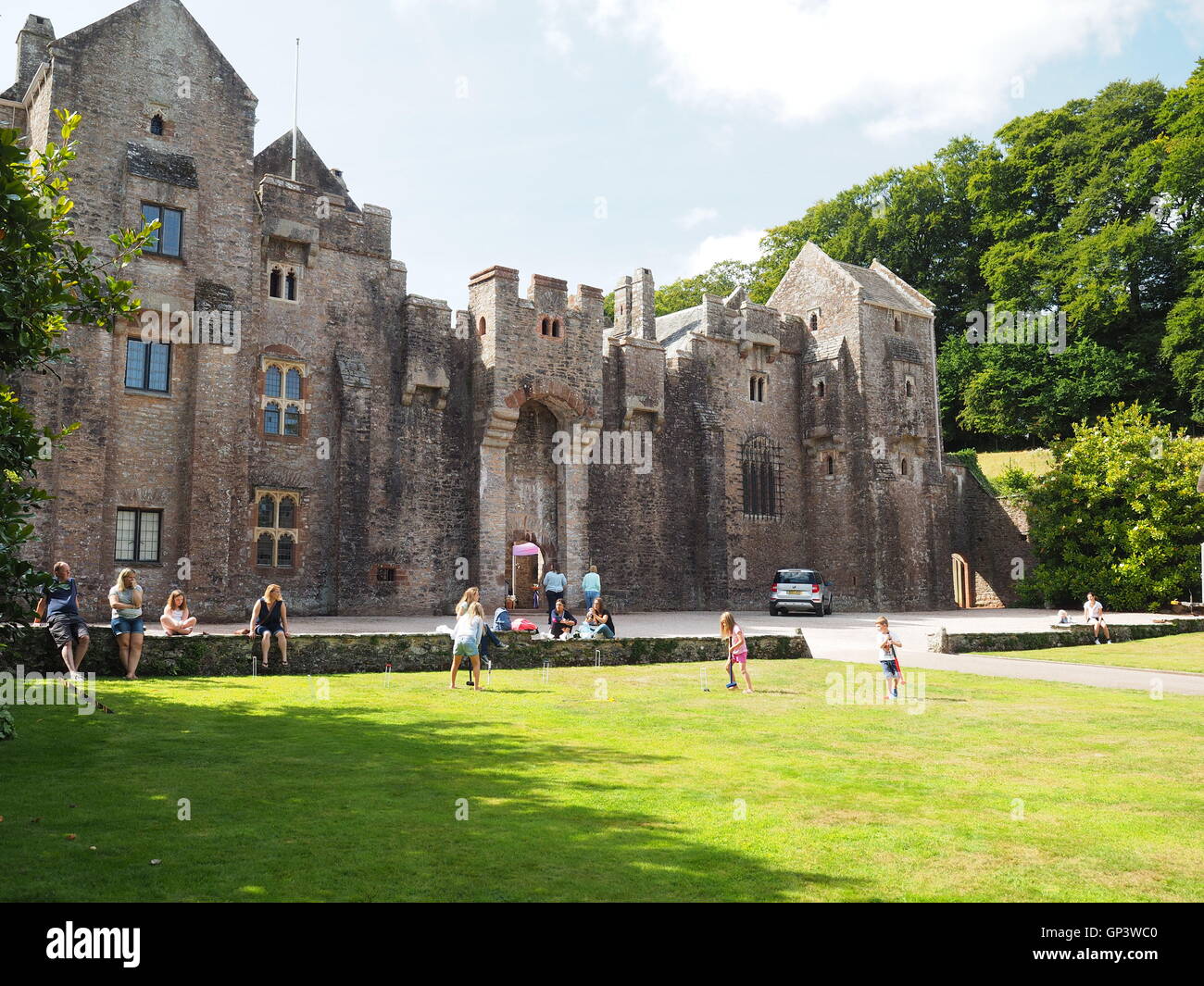 A front view of Compton Castle in Devon Stock Photo - Alamy