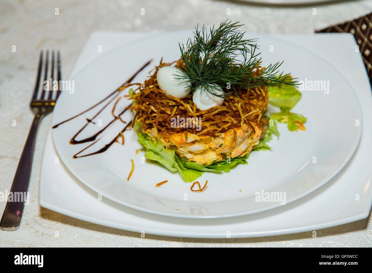 Dish in restaurant Stock Photo - Alamy