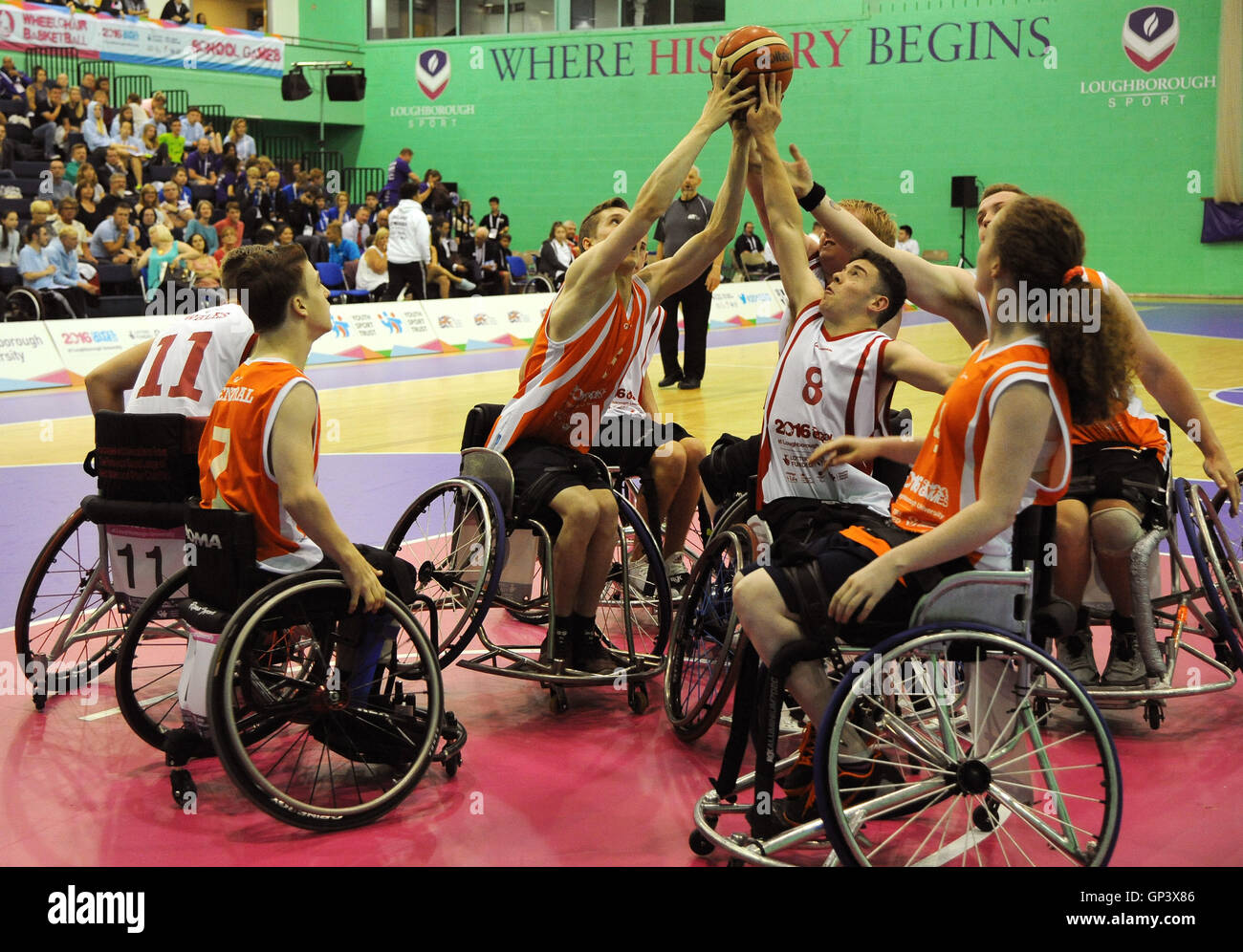 General view of Wheelchair Basketball match between England Central and ...