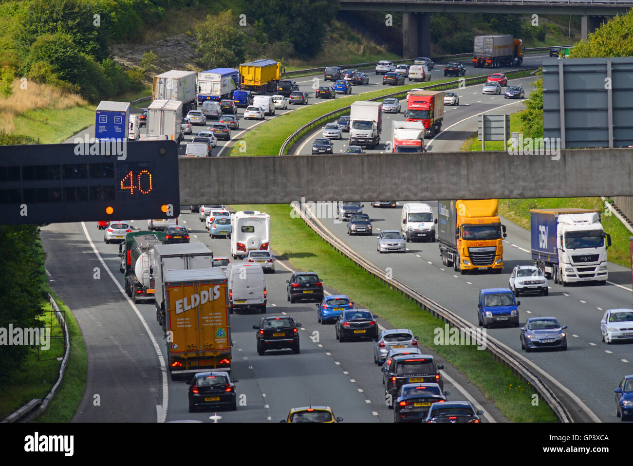 Motorway traffic jam on m1 hi-res stock photography and images - Alamy
