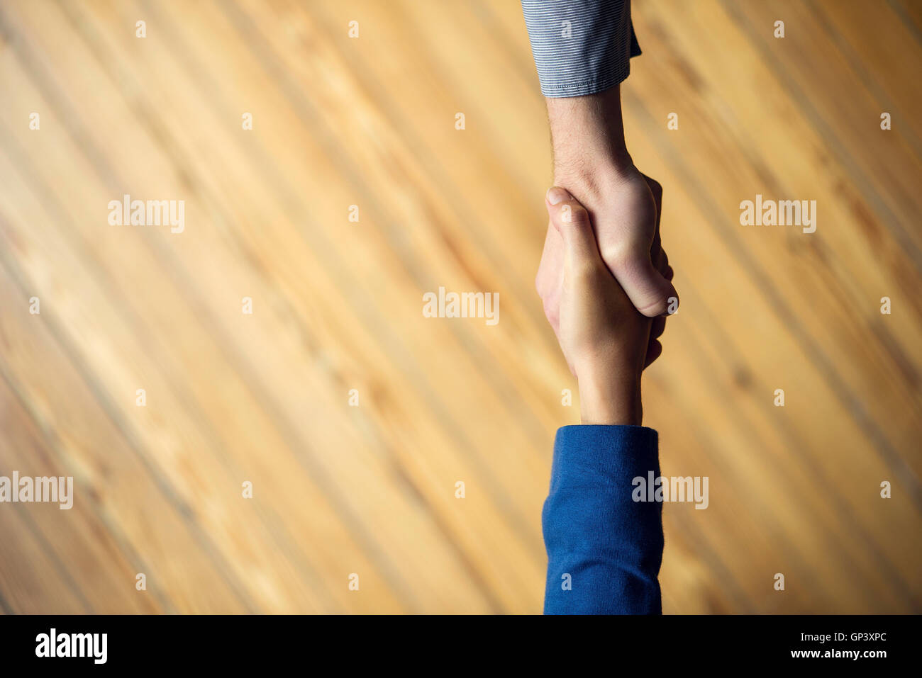 Overhead view people shake hand hi-res stock photography and images - Alamy