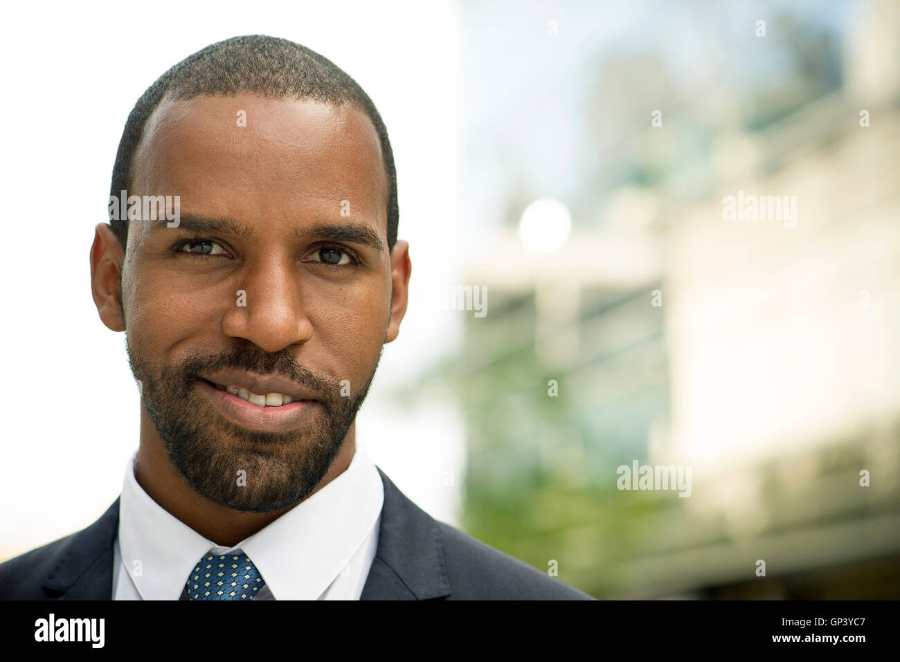 Businessman smiling, portrait Stock Photo - Alamy