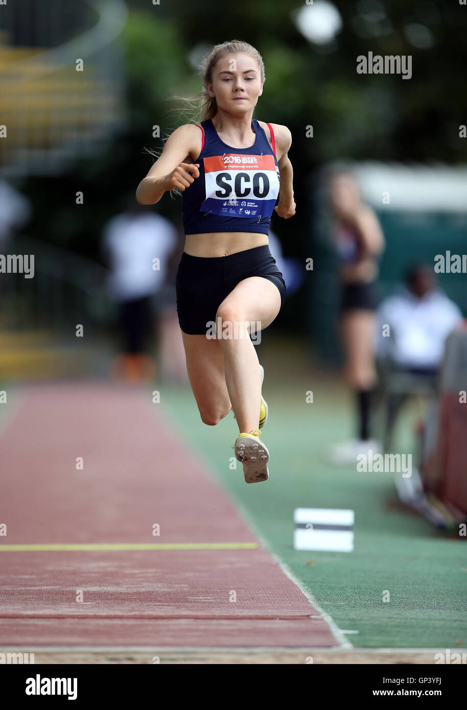 Scotland's Kara Dobbie in action in the girls Triple Jump during the ...