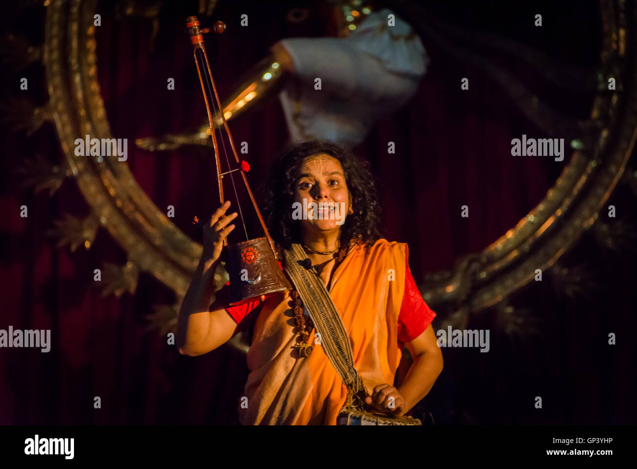 Parvathy Baul, Bengali folk singer, India performing at Sivananda ...