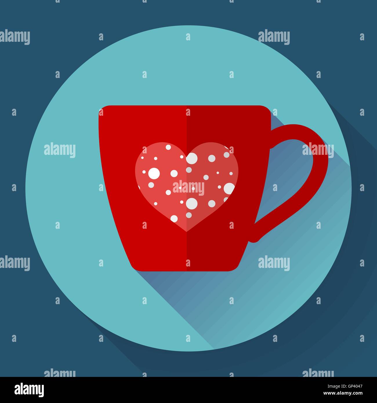 Red black heart cup Stock Vector Images - Alamy